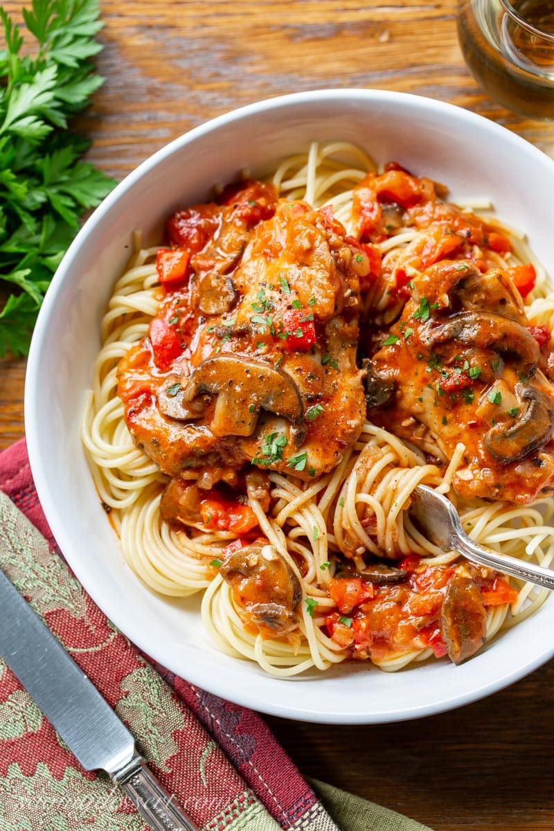 Chicken Cacciatore Recipe - Saving Room for Dessert