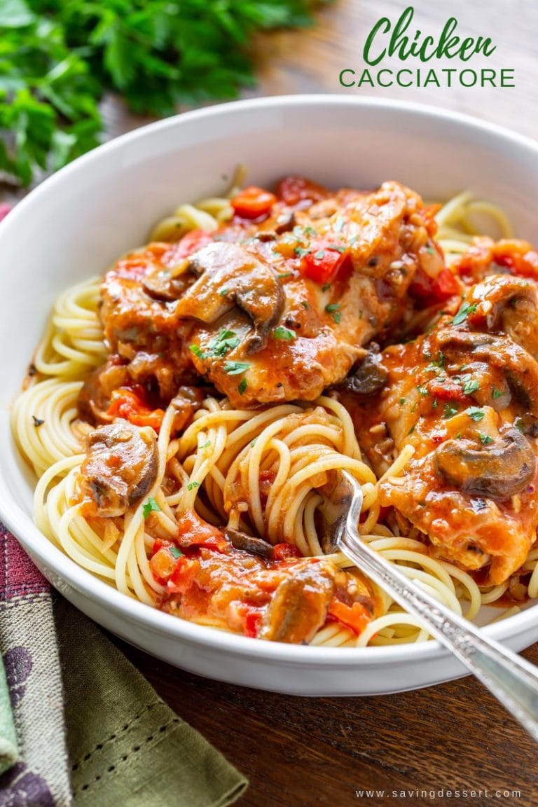 Chicken Cacciatore Recipe - Saving Room for Dessert