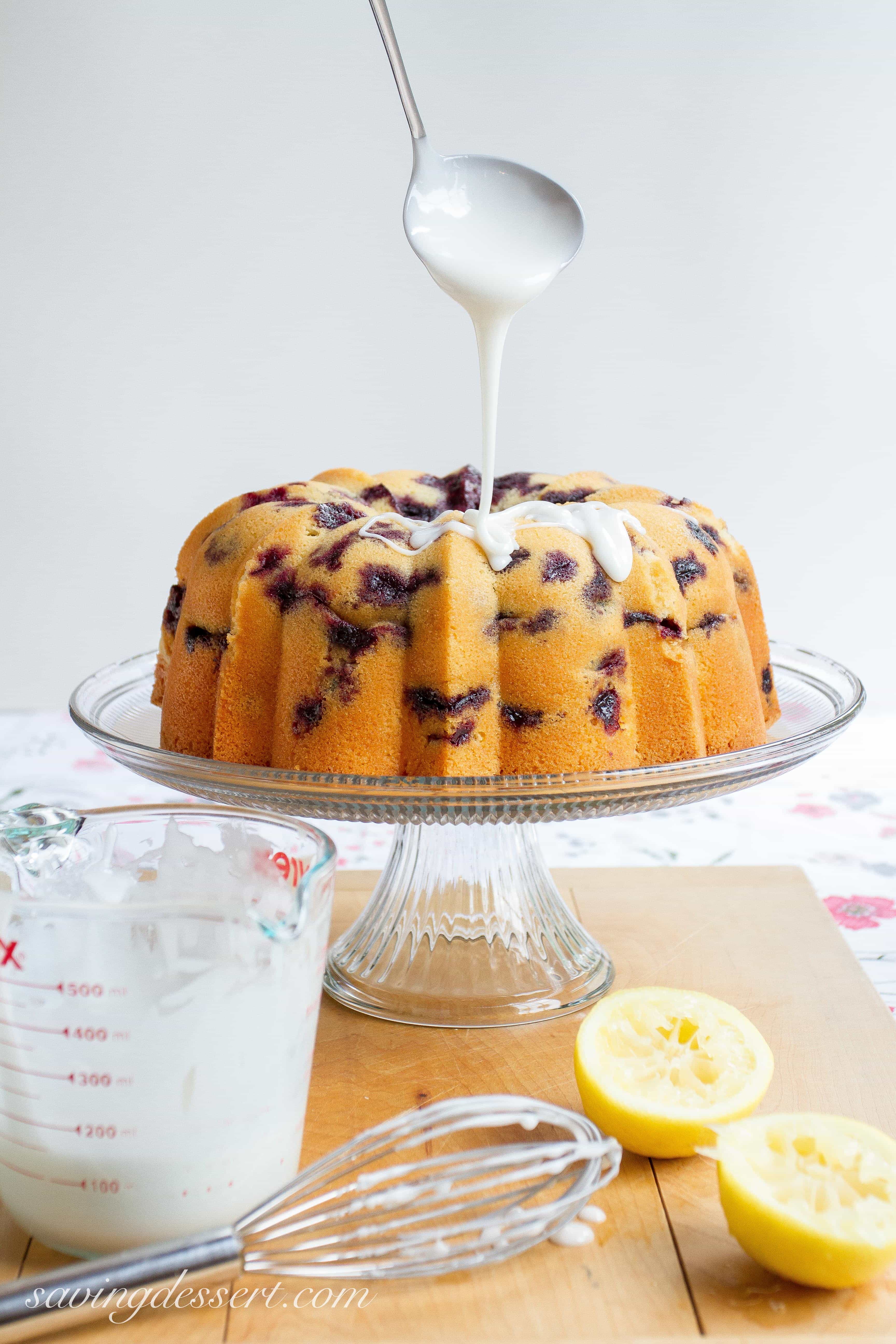 Blueberry lemon pound cake - Saving Room for Dessert