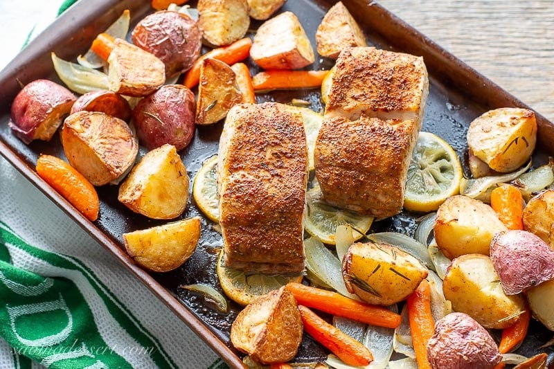 Baked Fish & Vegetables - Saving Room for Dessert