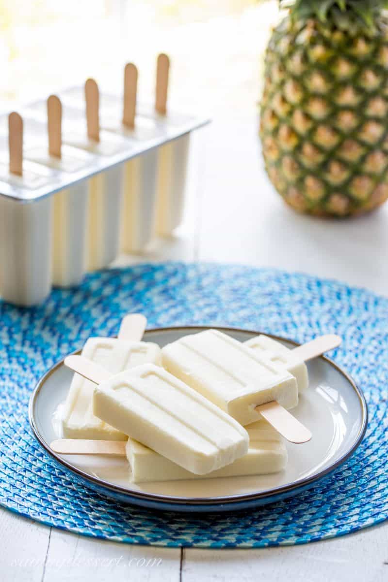 Coconut Pineapple Popsicles - Saving Room for Dessert