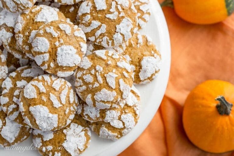Pumpkin Crinkle Cookies - Saving Room for Dessert