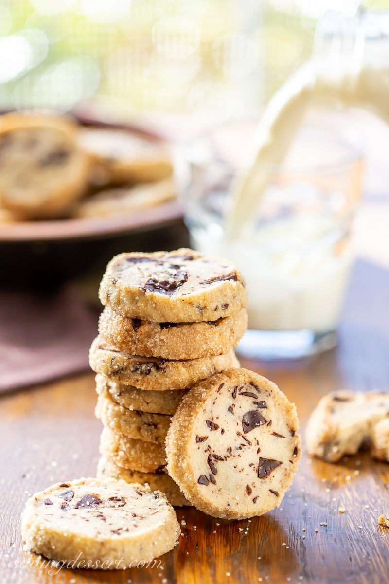 Chocolate Chunk Shortbread Cookie Recipe - Saving Room for Dessert