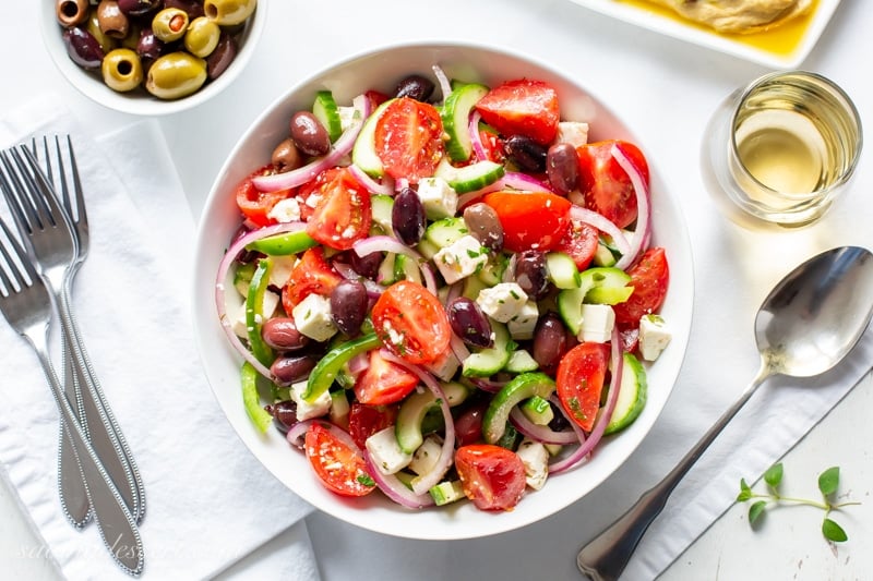 Easy Greek Salad Recipe - Saving Room for Dessert