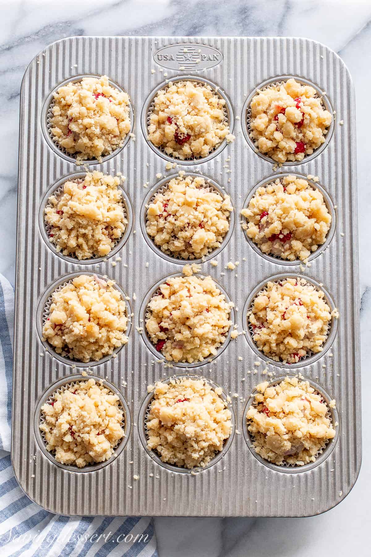 Raspberry Muffins with Streusel Topping - Saving Room for Dessert