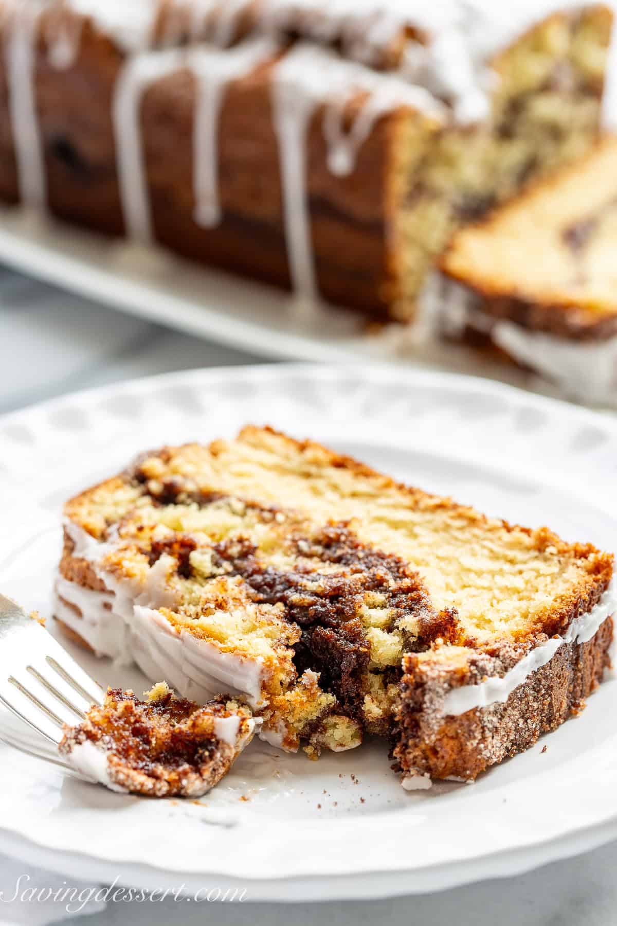 Cinnamon Swirl Quick Bread - Saving Room for Dessert