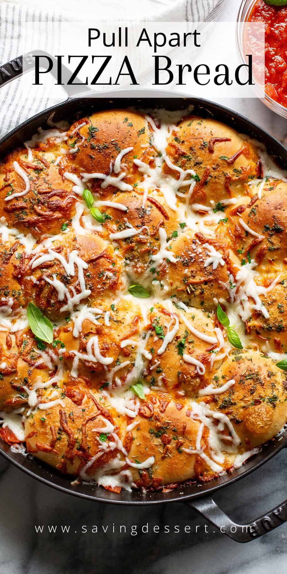 Pull Apart Pizza Bread - Saving Room for Dessert
