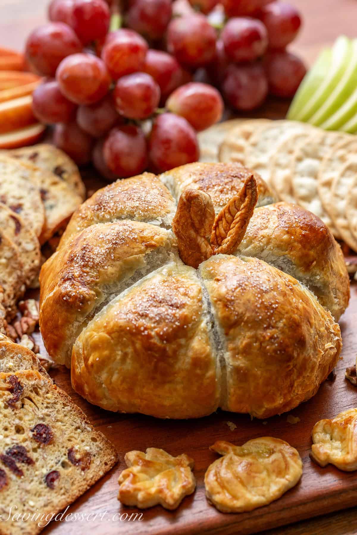 Pumpkin Baked Brie - Saving Room for Dessert