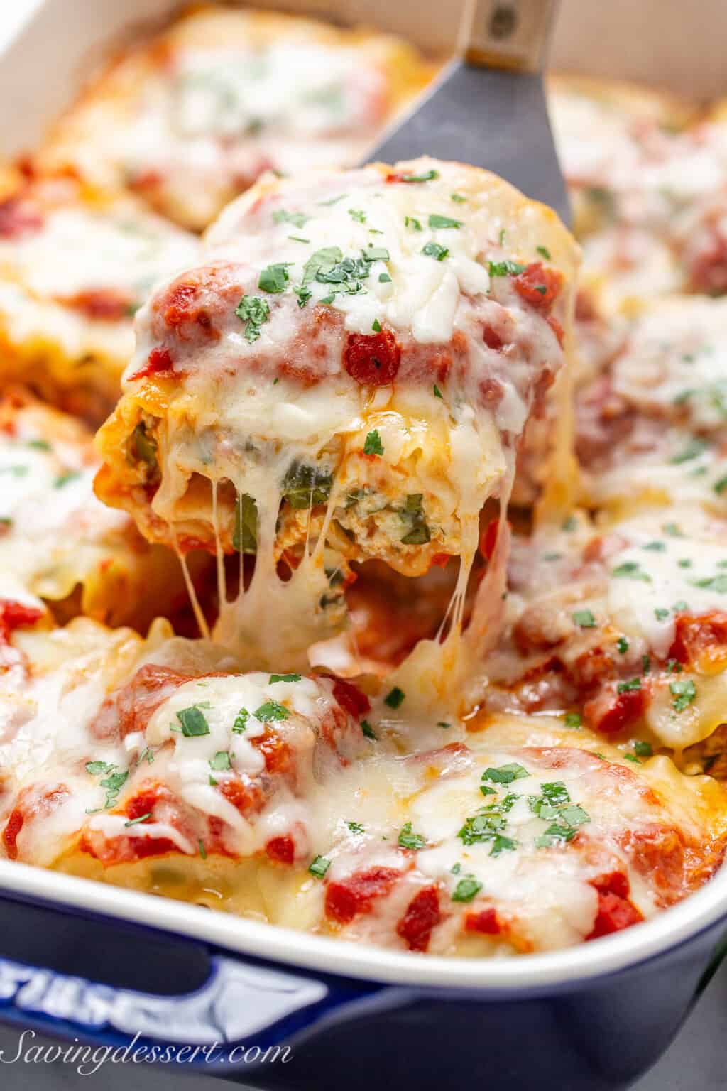 Lasagna Roll-Ups - Saving Room for Dessert