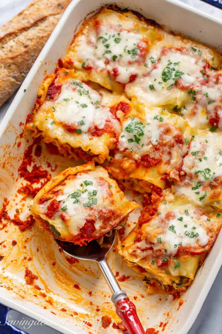 Lasagna Roll-Ups - Saving Room for Dessert