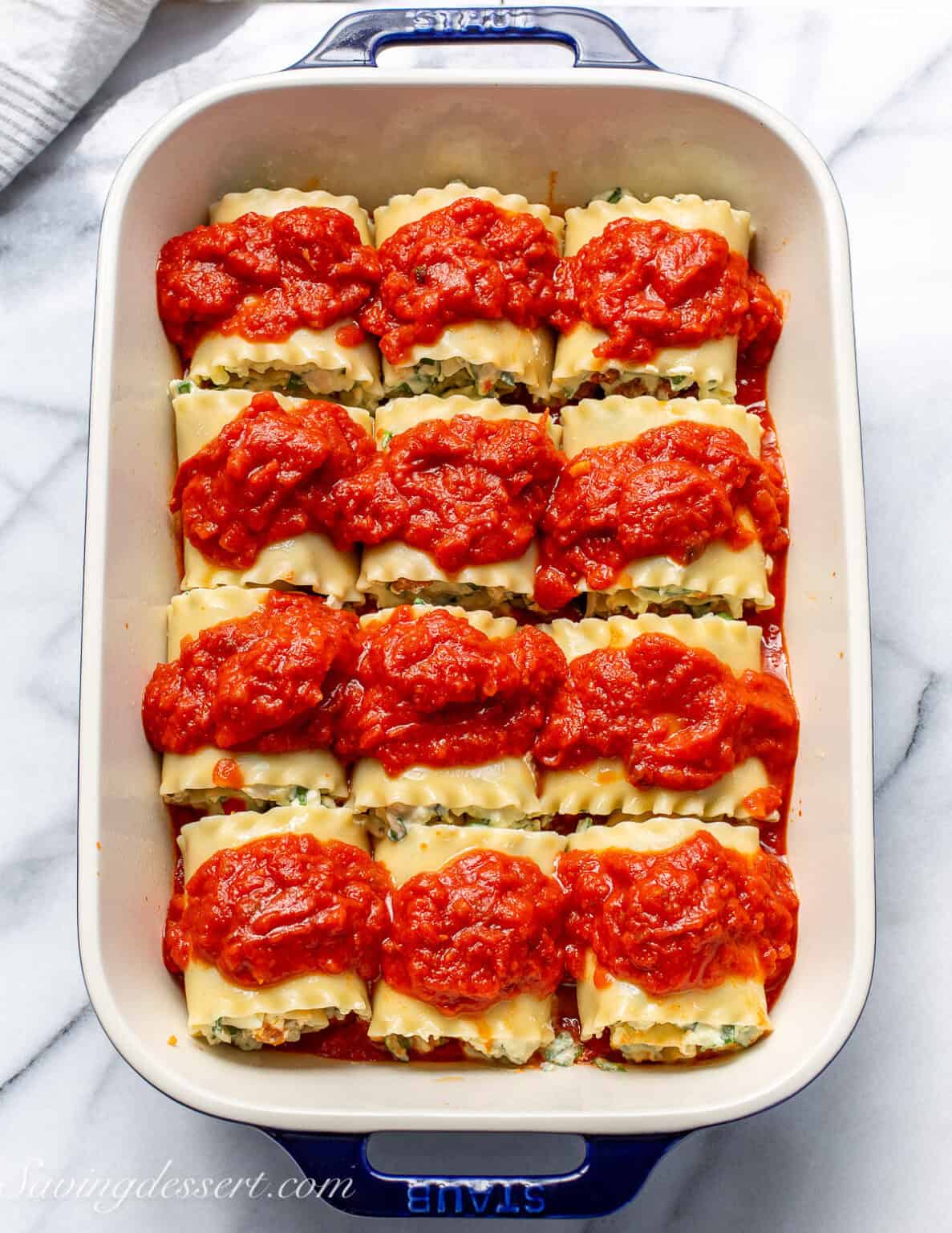 Lasagna Roll-Ups - Saving Room for Dessert